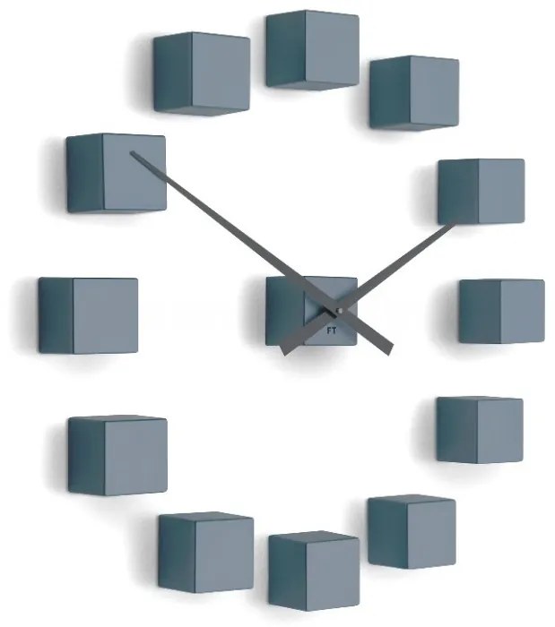 Designové nástěnné nalepovací hodiny Future Time FT3000GY Cubic grey