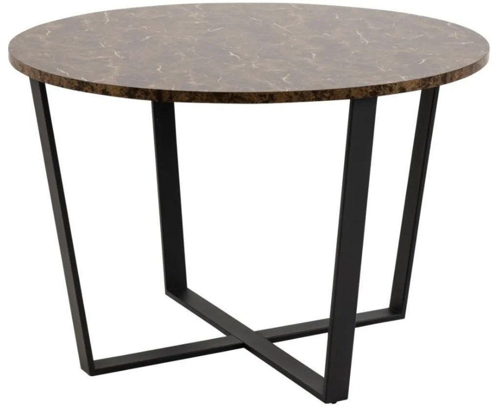 SCANDI Černý kulatý kovový jídelní stůl Calvin 110 cm