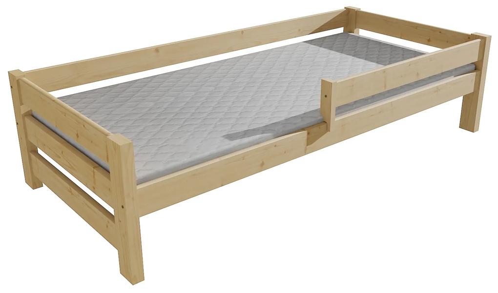 Vomaks Dětská postel se zábranou VMK013D KIDS Rozměr: 100 x 200 cm, Barva: bezbarvý lak