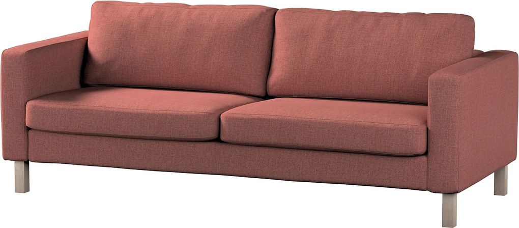 Potah na pohovku IKEA Karlstad, 3-místná, rozkládací barva hnědá látka pletený vzor