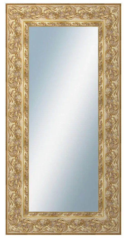 DANTIK - Zarámované zrcadlo - rozměr s rámem cca 60x120 cm z lišty KŘÍDLO zdobné zlaté (2890)