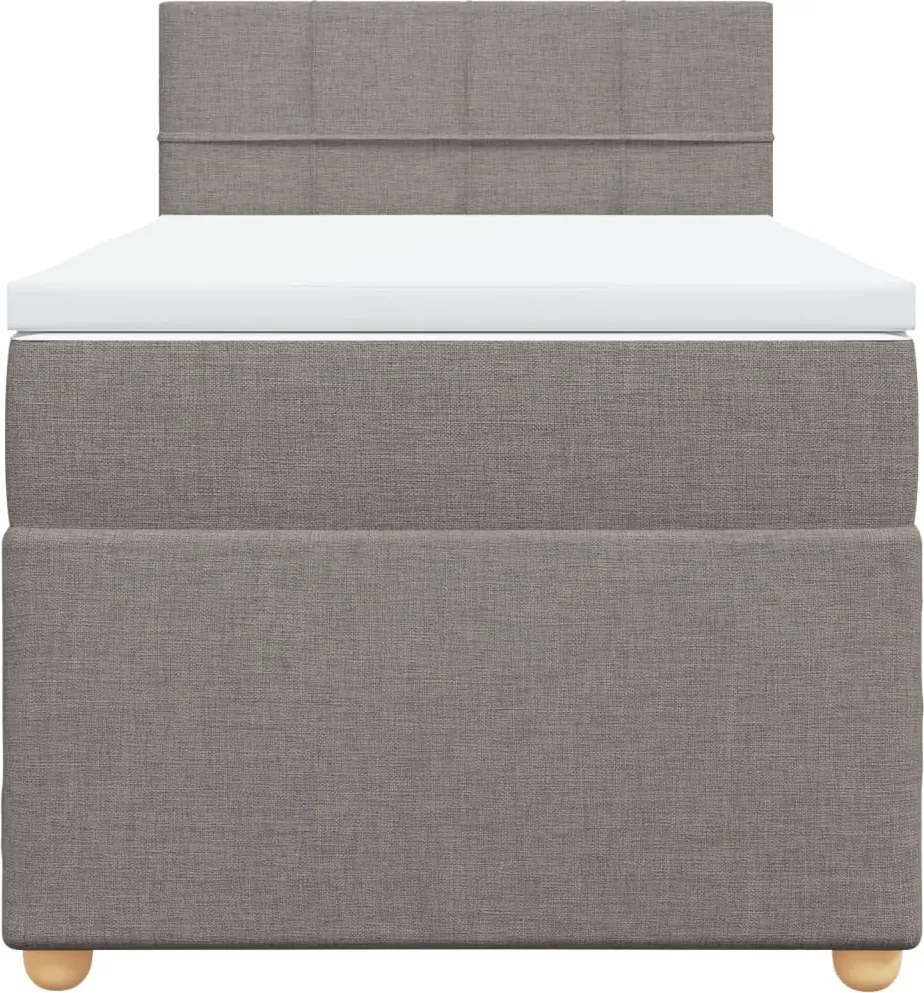 Box spring postel s matrací taupe 90x190 cm textil 3288839