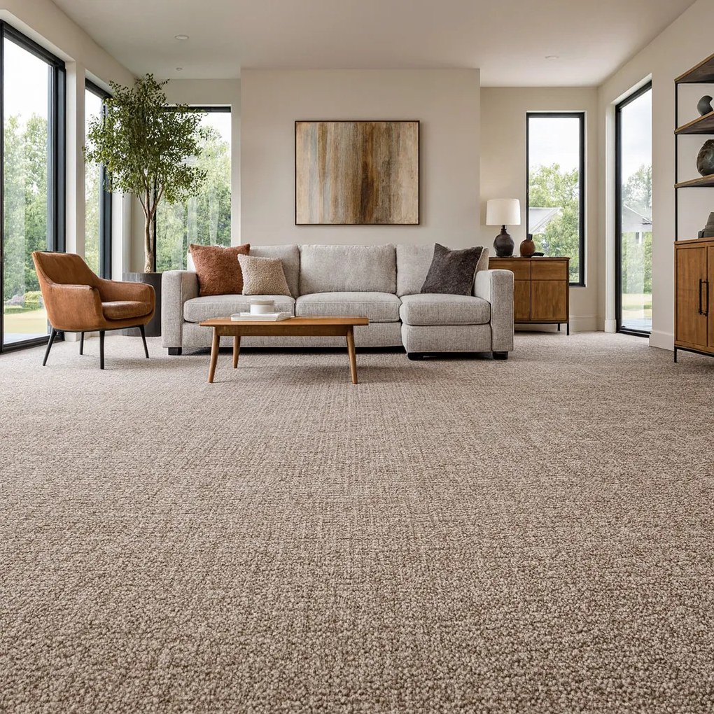 Spoltex, Metrážový koberec Optik 14 Hnědý, na míru, šíře 3m,4m,5m, hnědá, filc, chodba / předsíň