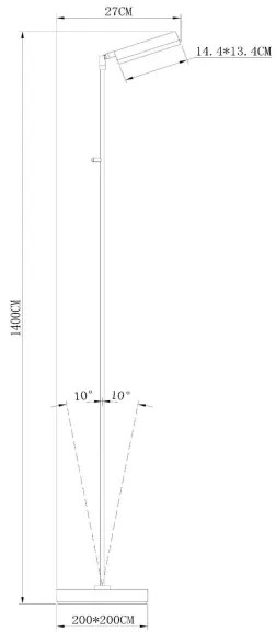 Lucide 19730/10/11 - LED Stmívatelná stojací lampa AARON LED/12W/230V chrom