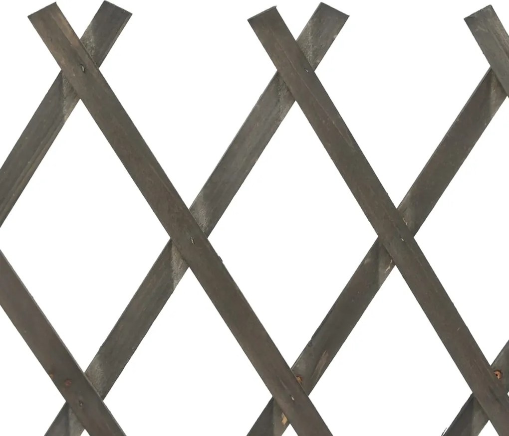 Zahradní trelážový plot šedý 120 x 90 cm masivní jedle 314825