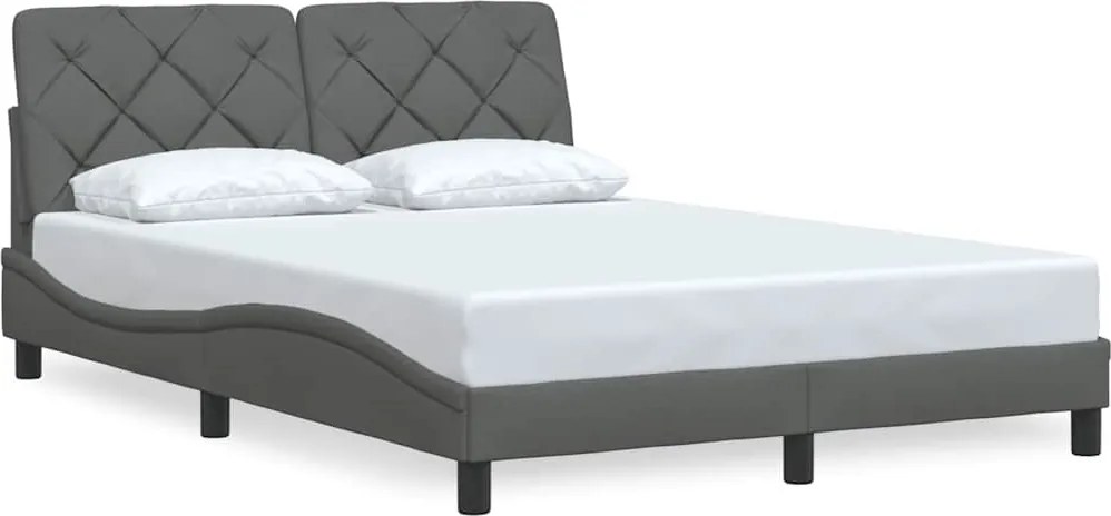 Rám postele bez matrace tmavě šedá 120 x 200 cm textil 3310588