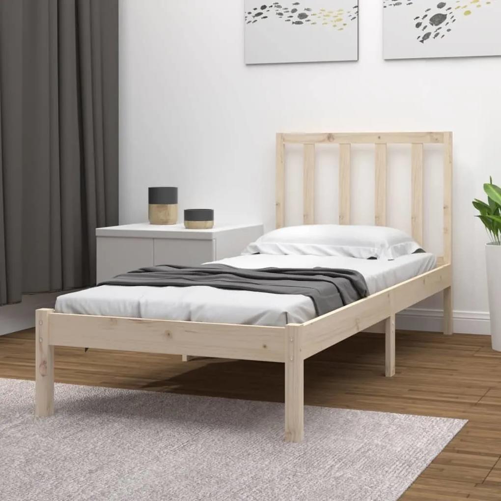 vidaXL Rám postele masivní borovice 90 x 190 cm Single [3105040] Barva: Bílá
