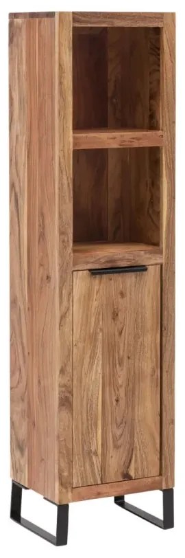 furniture-nabytek.cz - Masivní koupelnová skříňka Sidora z akácie, lakovaná, hnědá – 31×25×125 cm