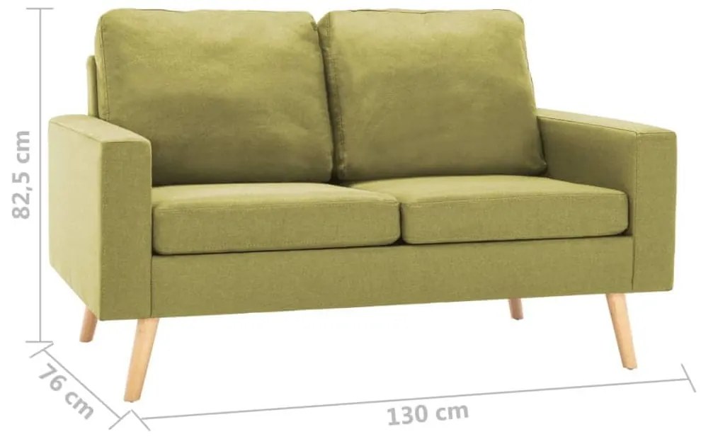 Petromila 2dílná sedací souprava textil zelená