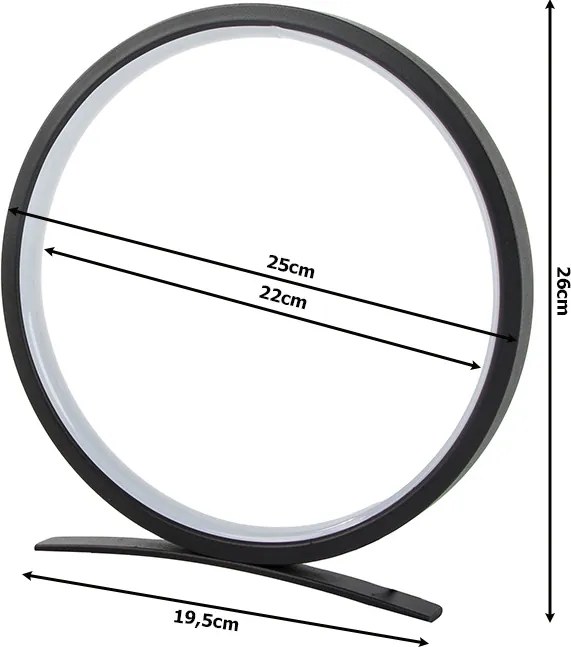 Verk Group Noční lampka stolní kruhová barva studená teplá neutrální regulace
