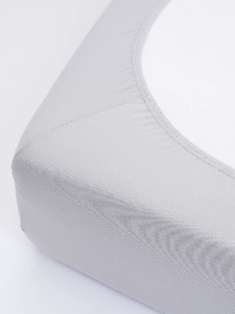 MK Lůžkoviny Jersey prostěradlo s elastanem 220 × 200 cm – světle šedé