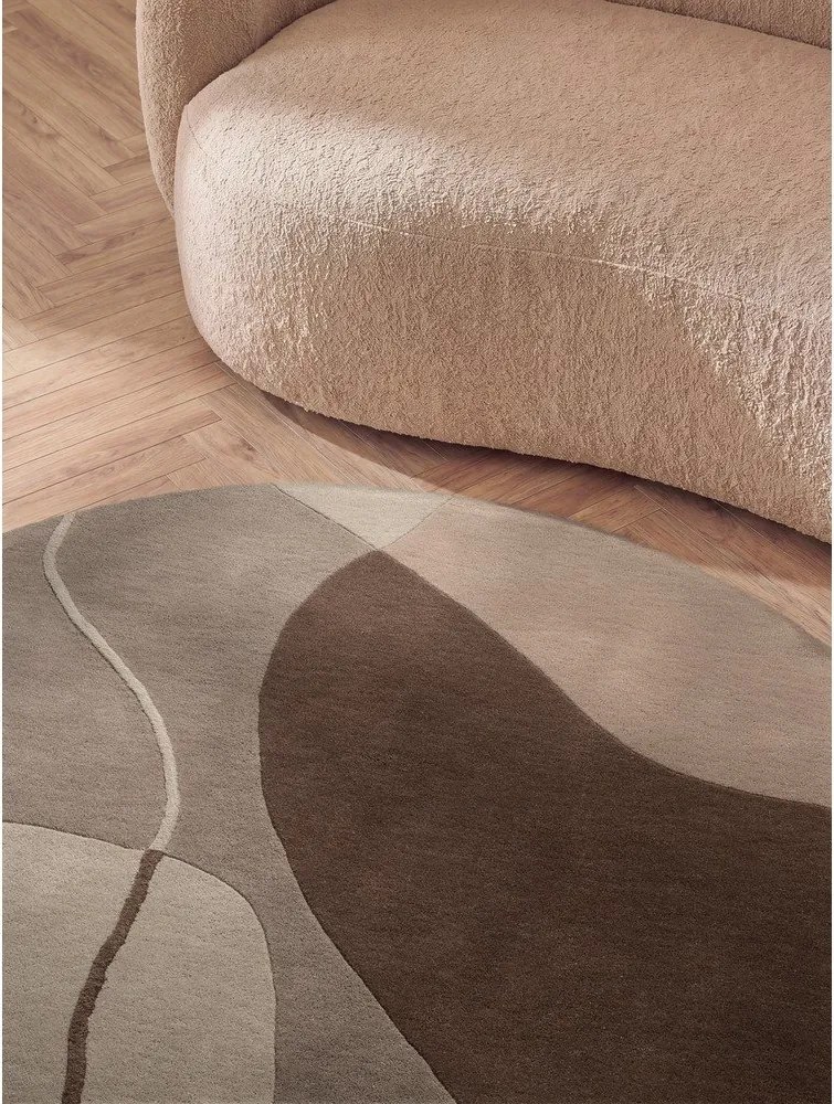 Hnědý vlněný kulatý koberec ø 200 cm Muse – Villeroy&Boch