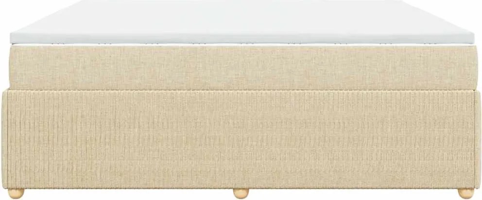 Box spring postel s matrací krémová 180x200 cm textil 3285593
