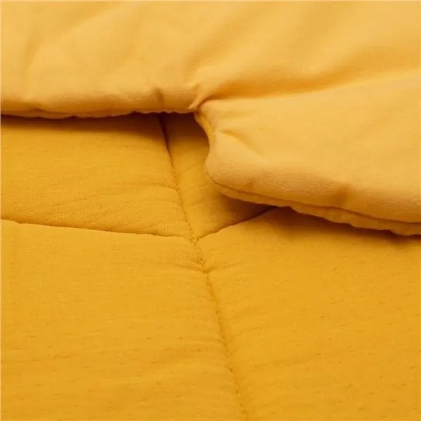 Mušelínová hrací deka New Baby Leaf mustard