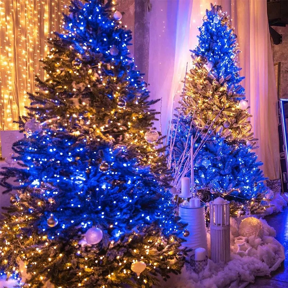 Barevná světýlka venkovní Twinkly strings 25 m Dual Pro, 2× 125 LED RGB, čirý kabel, IP44, 2× 12,5 m