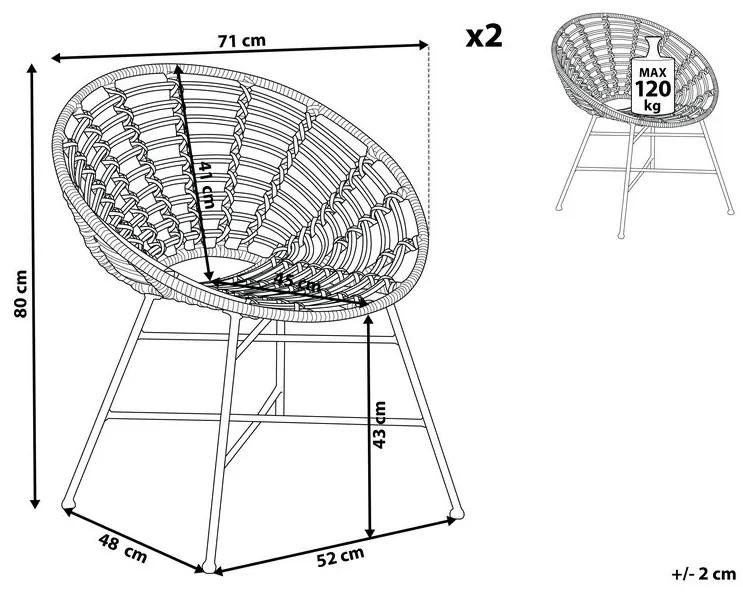 Set 2 ks. zahradních židlí Acta (přírodní). 1035727