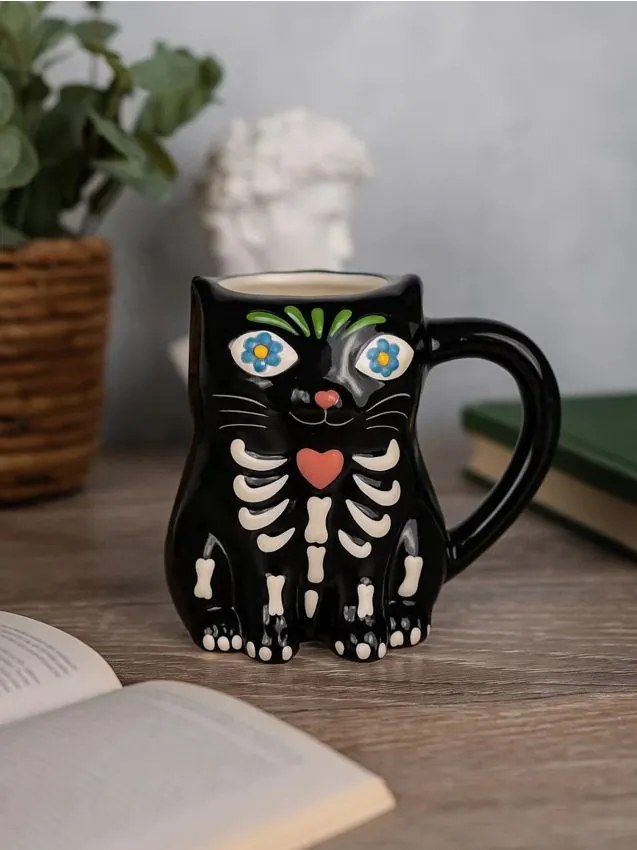 Sinsay - Hrnek s halloweenským motivem - černá