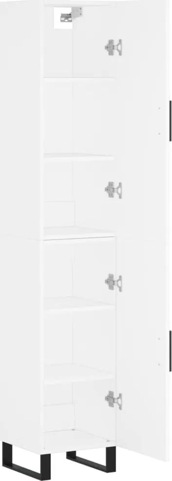 vidaXL Skříň highboard 34,5 x 34 x 180 cm kompozitní dřevo [3198809] Barva: bílá s vysokým leskem