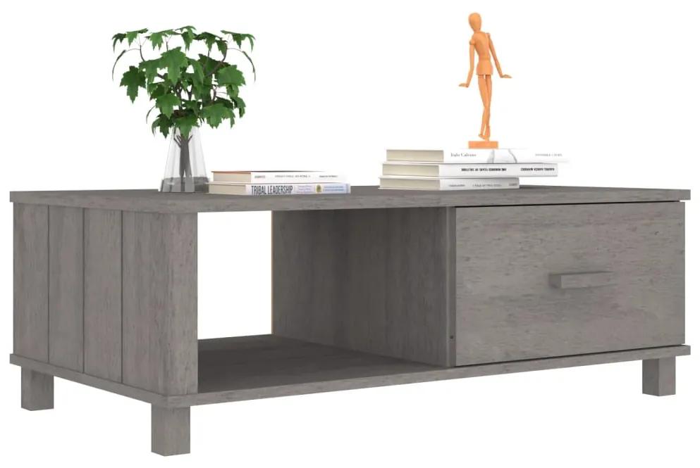 Konferenční stolek HAMAR světle šedý 100 x 55 x 35 cm borovice - Default Title