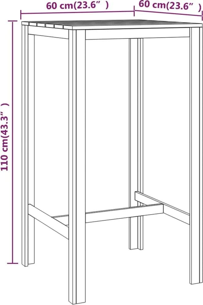 vidaXL Barový stůl 60 x 60 x 110 cm impregnovaná borovice [318219]