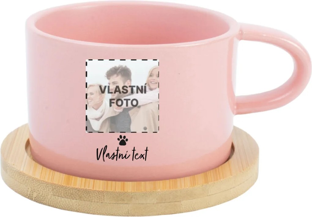 Personalizovaný keramický hrníček "MAKRONKA" s fotkou mazlíčka a textem