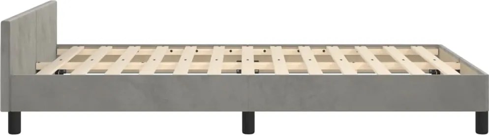 Rám postele bez matrací světle šedá 120x190 cm samet 3270590