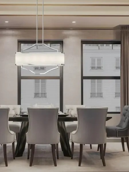 Designový lustr Gerdo Ovale chrom
