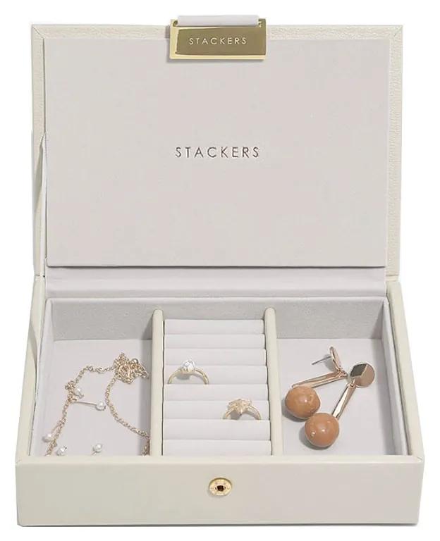 Stackers, Box na šperky Oatmeal Mini Lid | krémová 75615