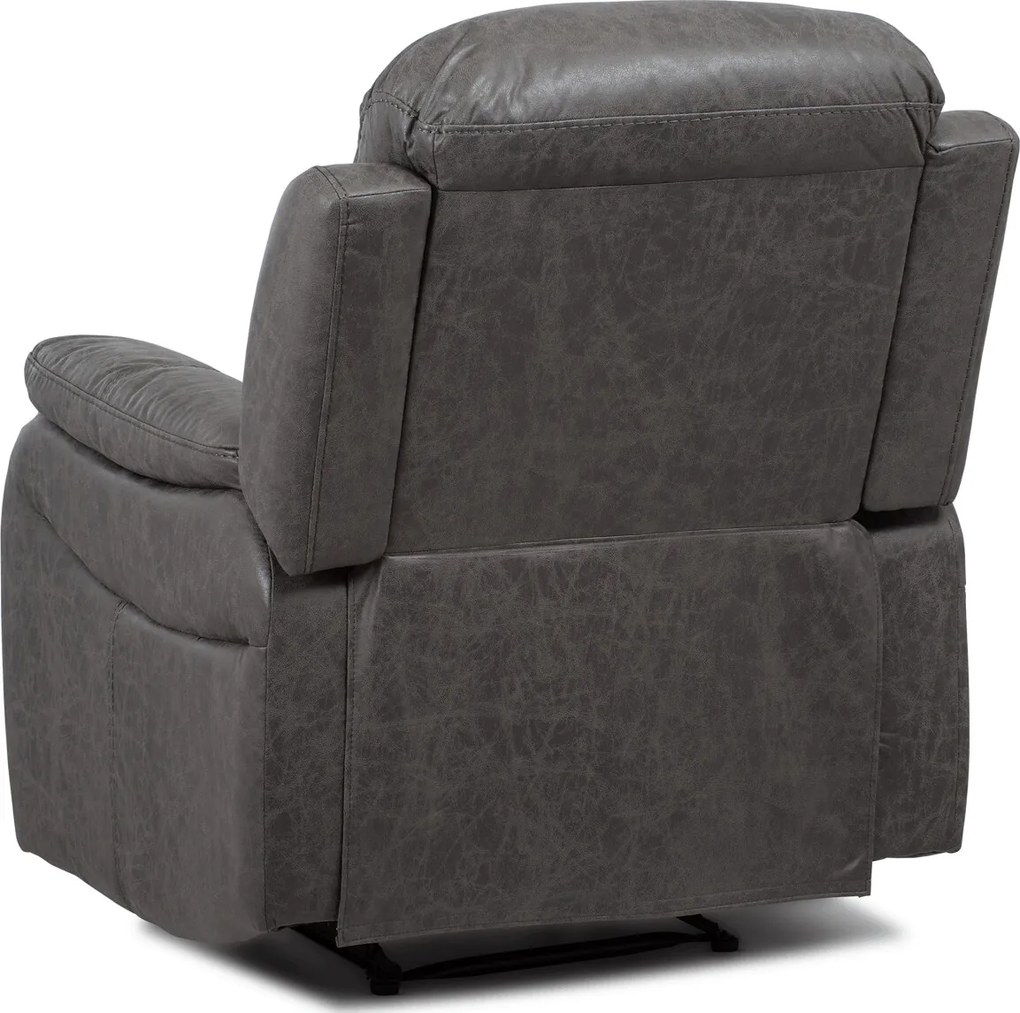 Polohovací křeslo, šedá, látka, TV-4086 GREY