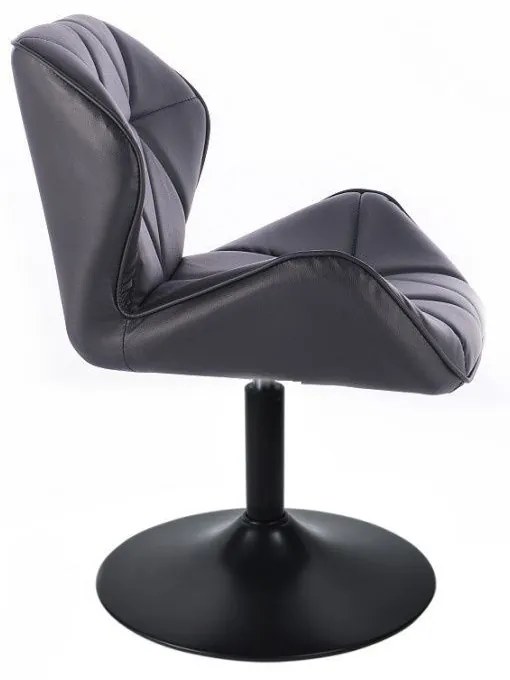 LuxuryForm DESIGN Otočná židle MILANO na černém talíři - černá