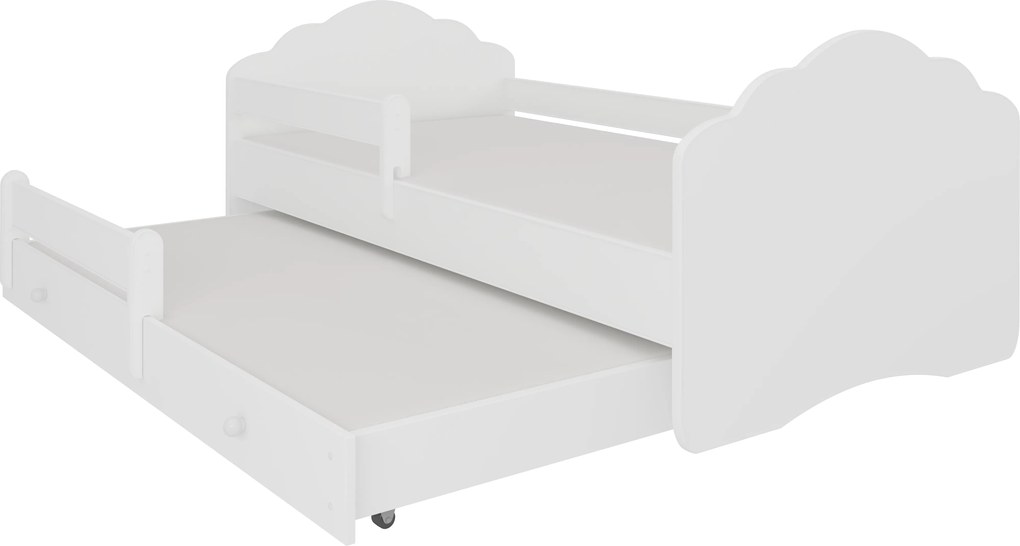 ADRK Furniture Dvojitá postel s bariérkou a matracemi CASIMO II 160x80 CH-Cas-II- Bar- W-E090