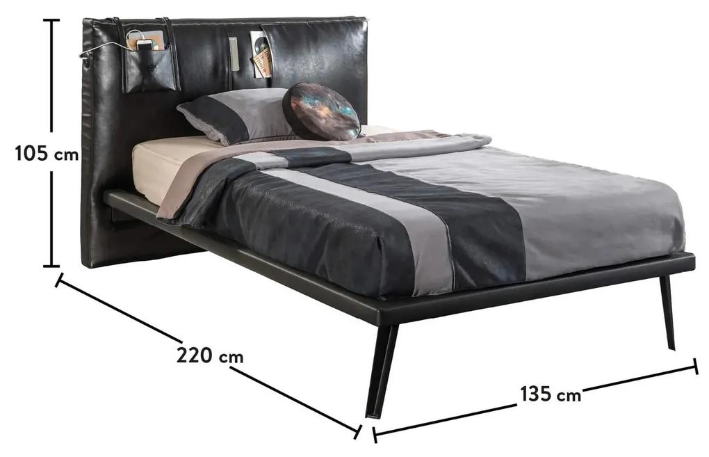 Čilek Studentská postel 120x200 cm Dark Metal