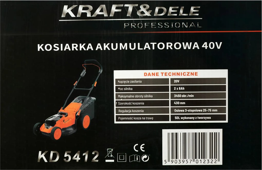 Kraft&Dele Akumulátorová sekačka KD5412 KD5412