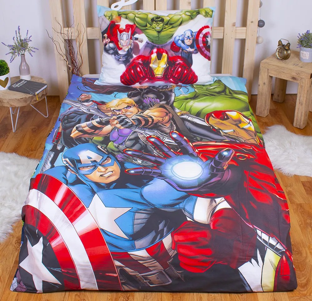 TOP Bavlněné povlečení 140x200+70x90 Avengers Ultimate