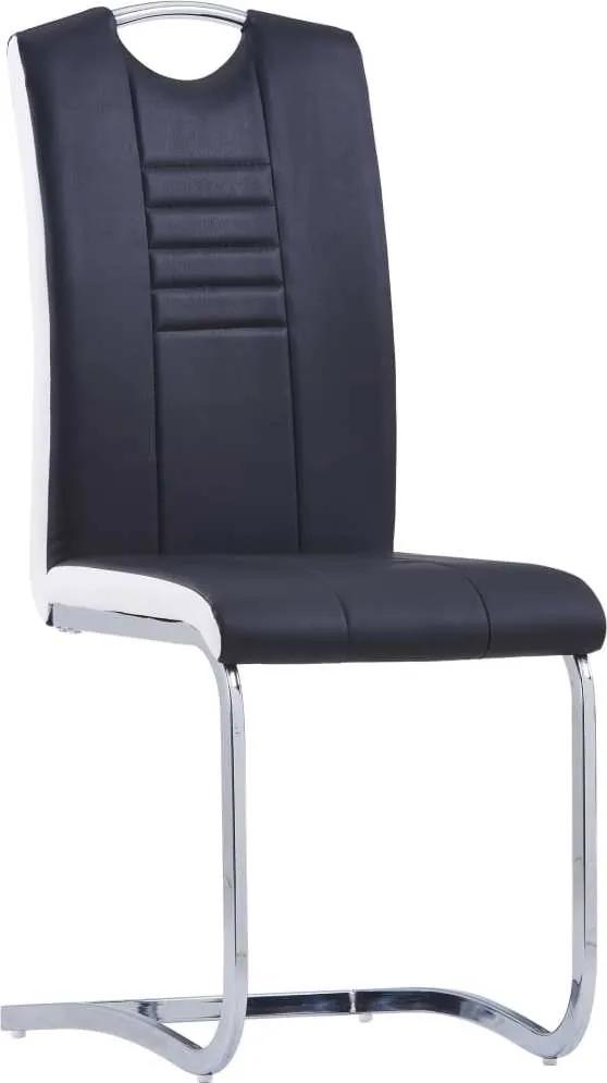 vidaXL Konzolové jídelní židle 4 ks umělá kůže [281772] Barva: Černá