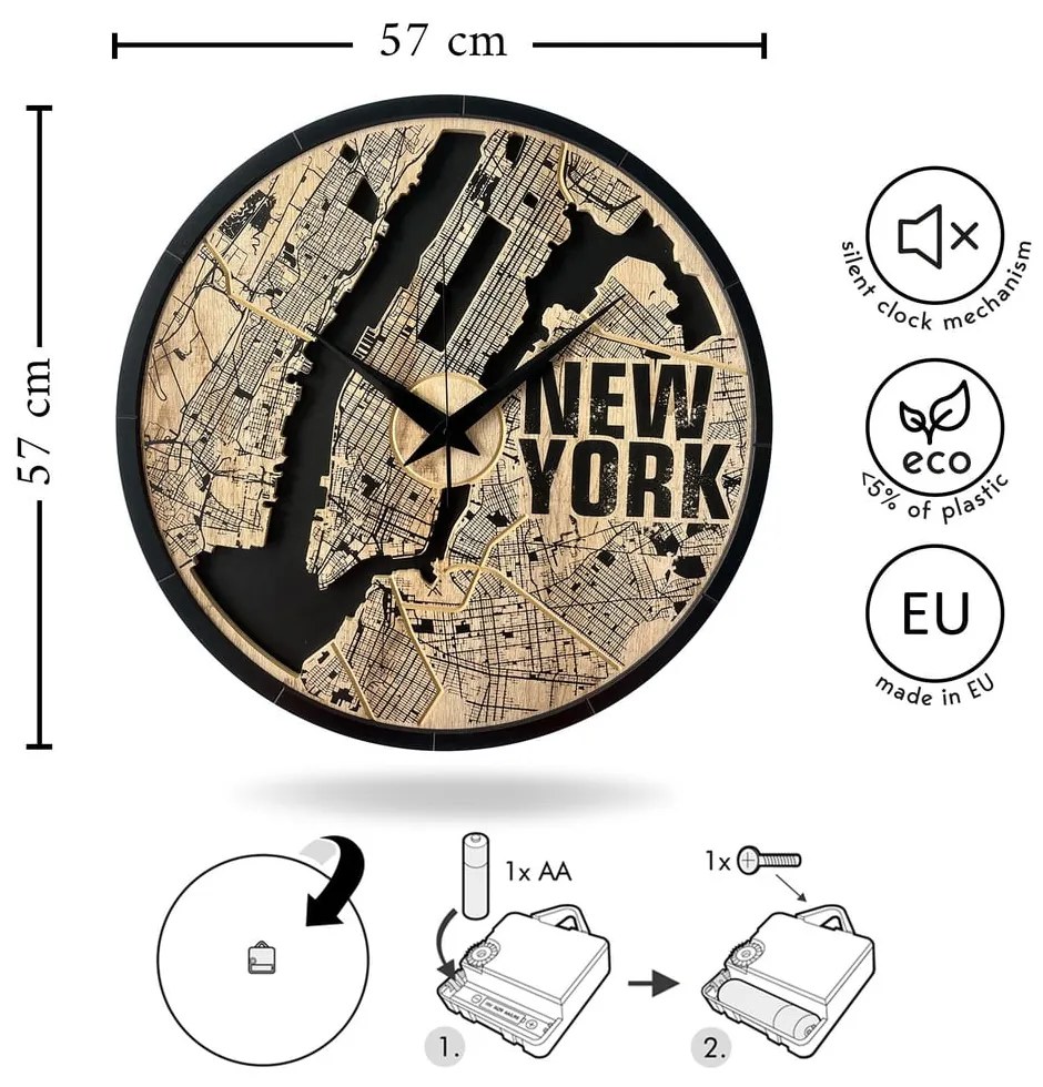 Nástěnné hodiny ø 57 cm John – Styler