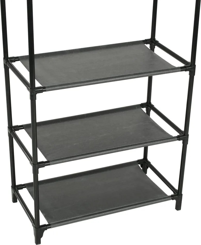 Stojan na oblečení ocel a netkaná textilie 55x28,5x175 cm černý 245742