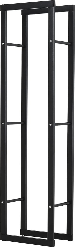 HOMCOM Držák na dřevo Metal 40 x 25 x 150 cm Úložná pomůcka na dřevo Ocelový rám až do 100 kg Přístřešek na dřevo Venku Dřevěný rack pro zahradu a te…