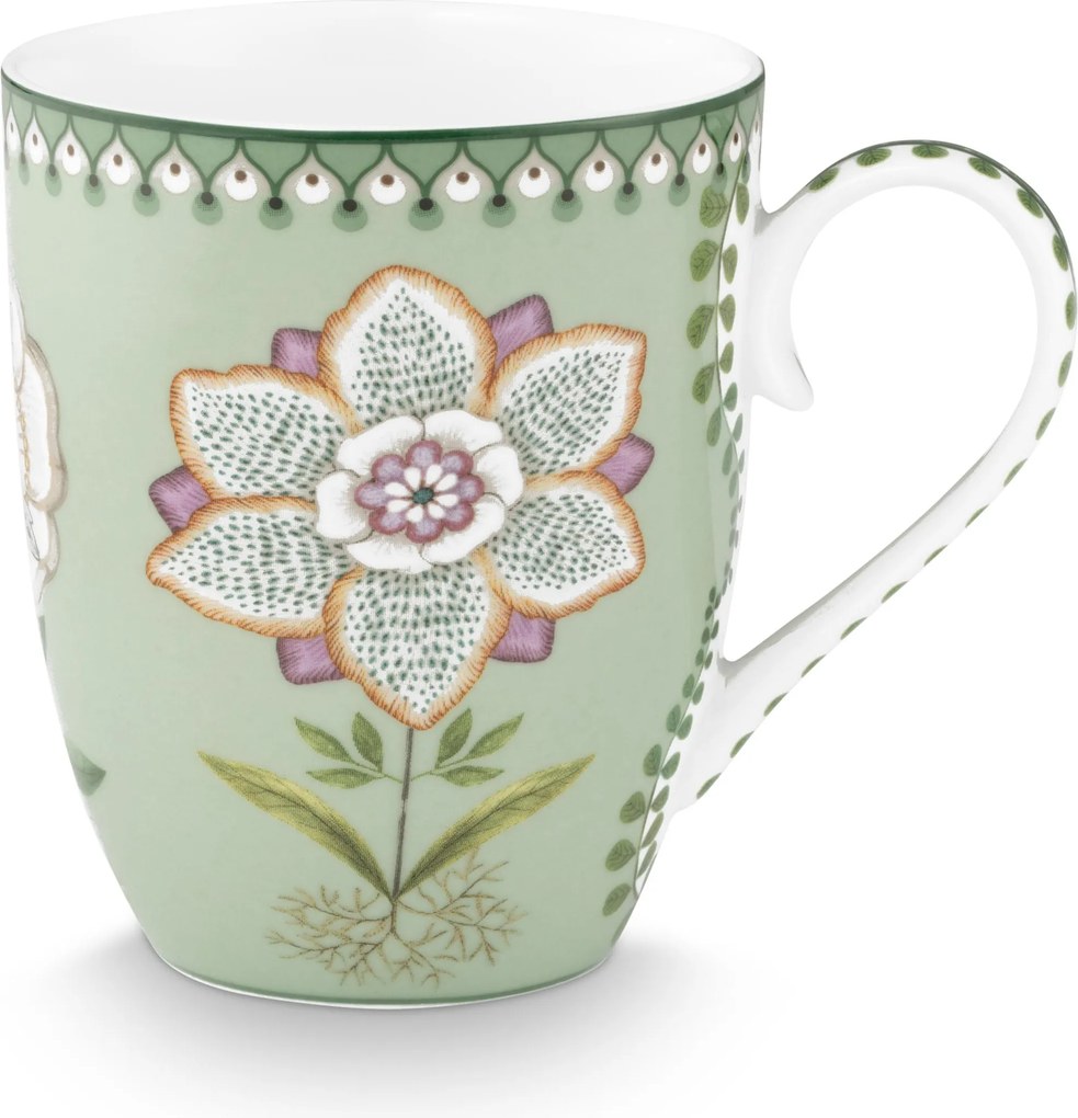 Pip Studio Lily & Lotus sada na čaj pro jednoho 350 ml, zelená (Sada na čaj pro jednoho v dárkové krabičce)