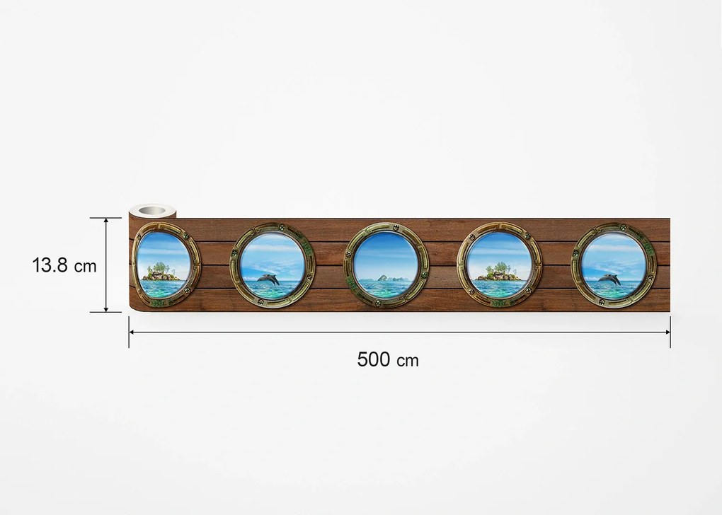 Samolepící bordura na zeď Ostrov | 5 m x 13.8 cm | DWB8221