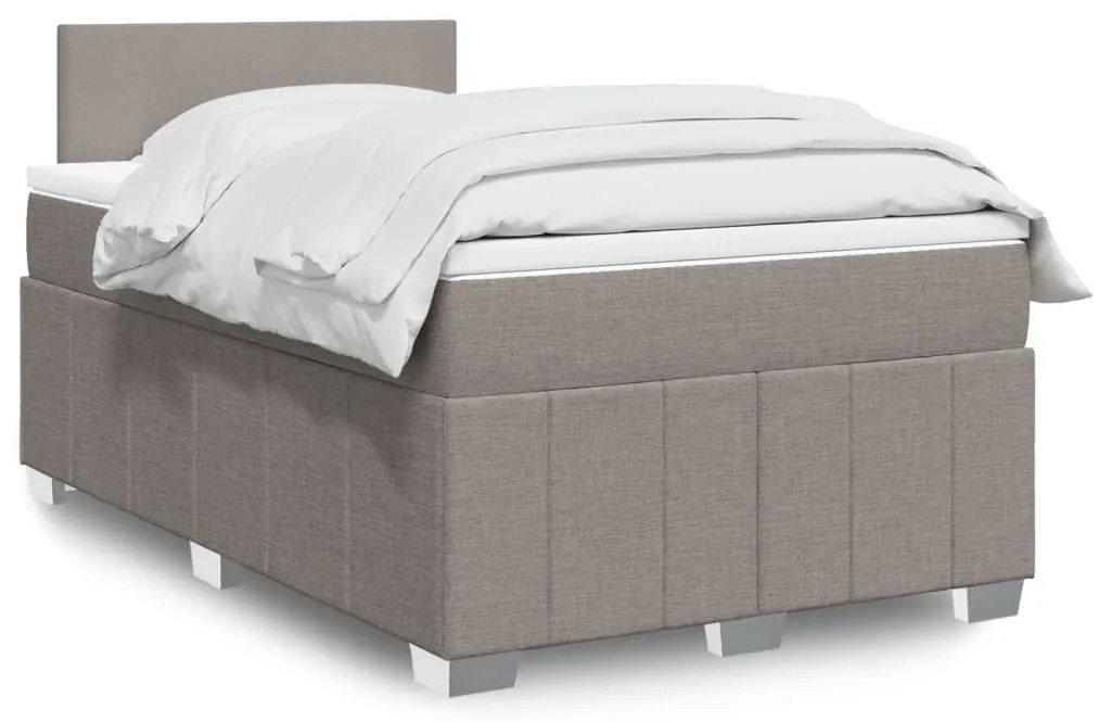 Box spring postel s matrací taupe 120x190 cm textil 3289304