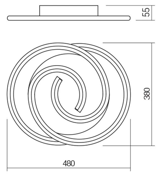 Smarter 01-2756 stropní LED svítidlo Intersia s dálkovým ovládáním, pískově bílá, 38W, 2700K-6500K, 48cm