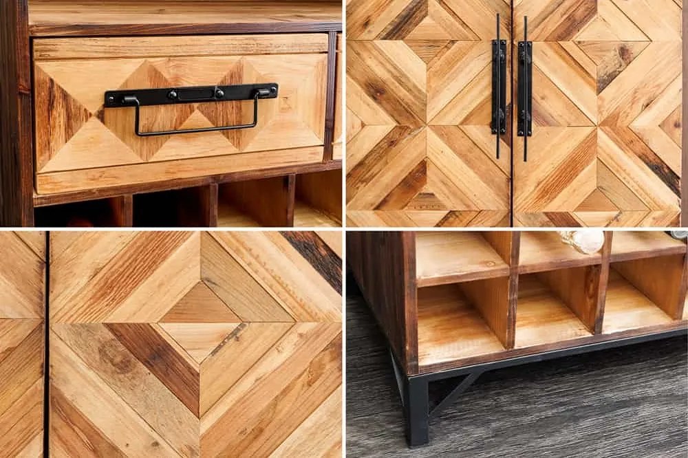 Designová barová skříňka Winebar 160 cm borovice