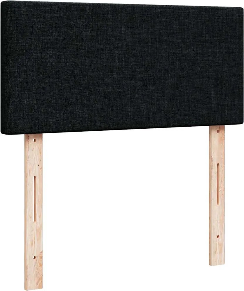 Box spring postel s matrací černá 90x200 cm textil 3287334