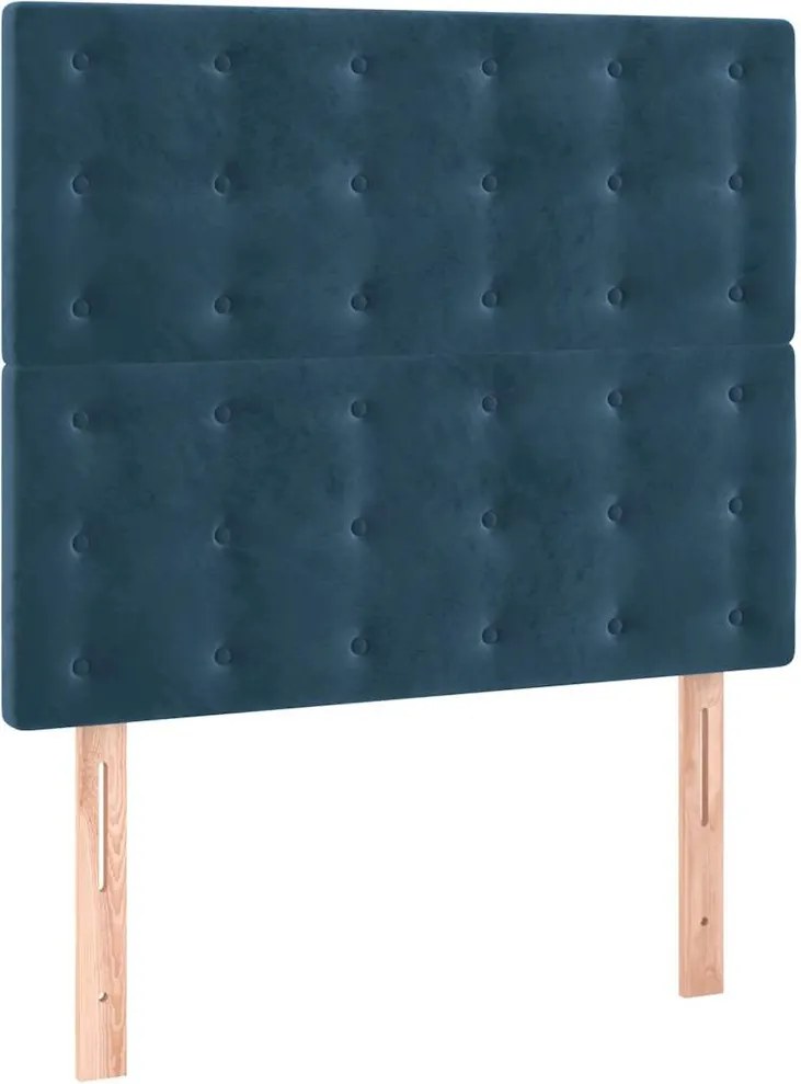 Box spring postel s matrací tmavě modrá 120 x 200 cm samet 3138077