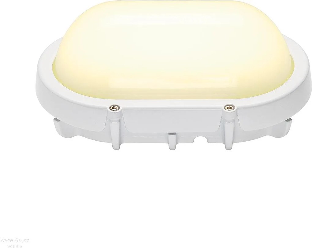 SLV Big White 229921 Terang LED, bílé stropní nebo nástěnné venkovní svítidlo, 11W LED, 3000K, délka 17,9cm, IP44