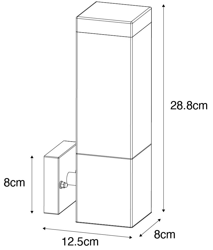 Moderní venkovní nástěnné svítidlo tmavě šedé s kouřovým sklem - Malios