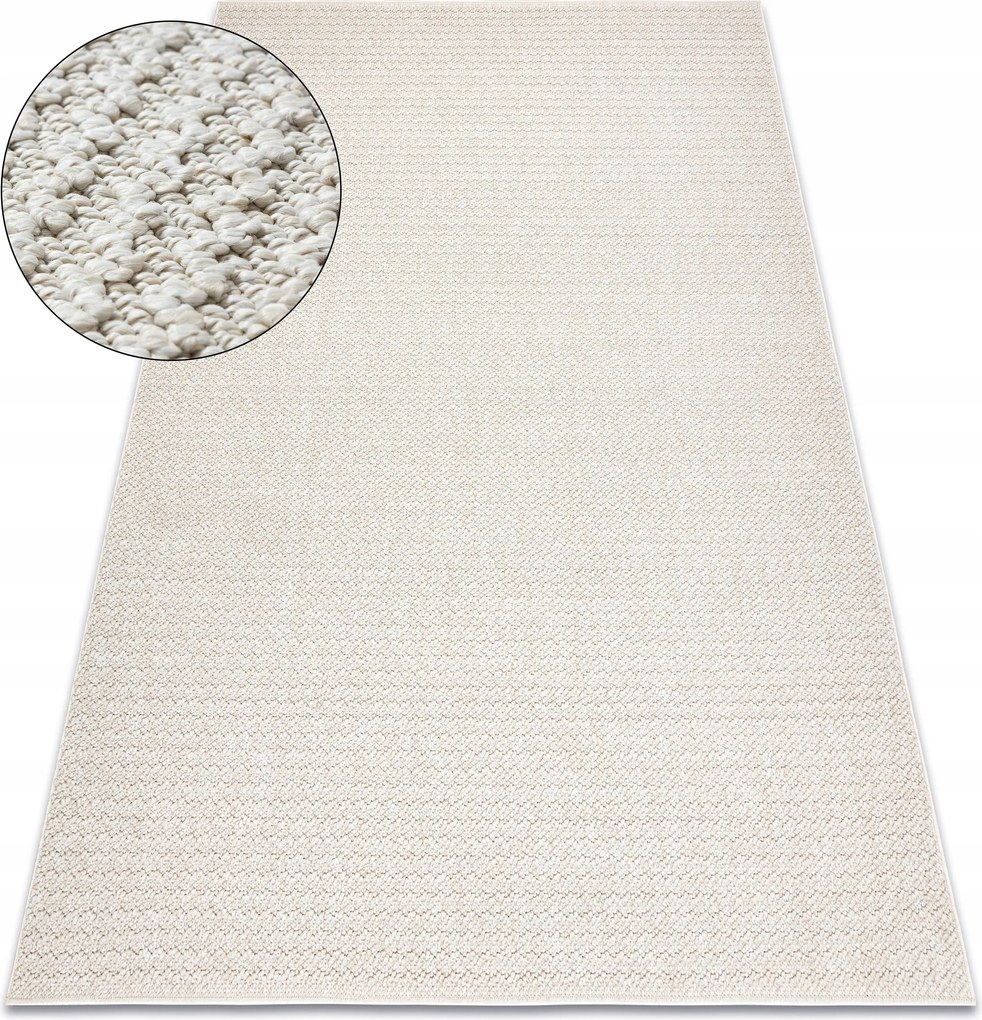 Koberec Plochý Tkaný Jersey Boho krém sisal outdoor 120 x 170 cm