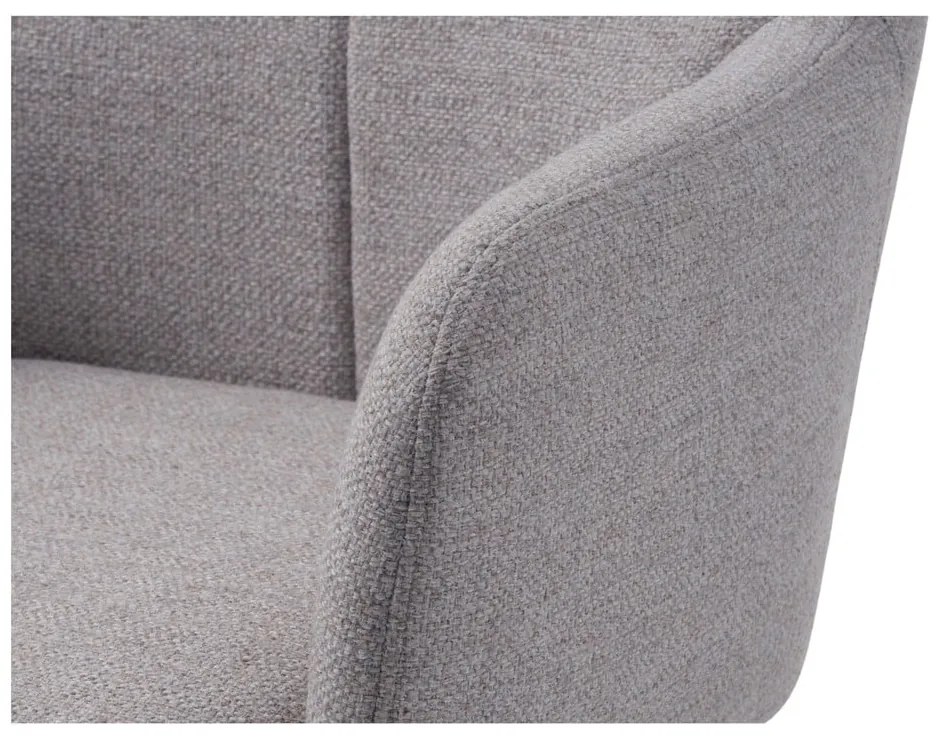 Světle šedé otočné relaxační křeslo Manning – Unique Furniture