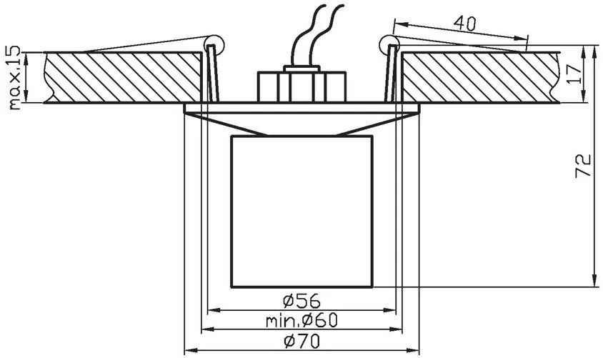 Bodové světlo SK-07 Candellux Stříbrná